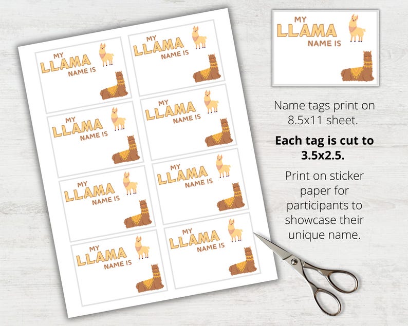 Llama Name Game Printable, What's Your Llama Name Game, Name Generator ...