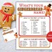 Gingerbread Name Game Printable, What's Your Gingerbread Name Game ...