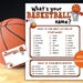Basketball Name Game Printable, What's Your Basketball Name Game, Name ...