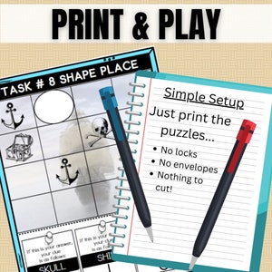 Pirate Ship Escape Room for Kids, Printable Escape Room Kit, Escape ...