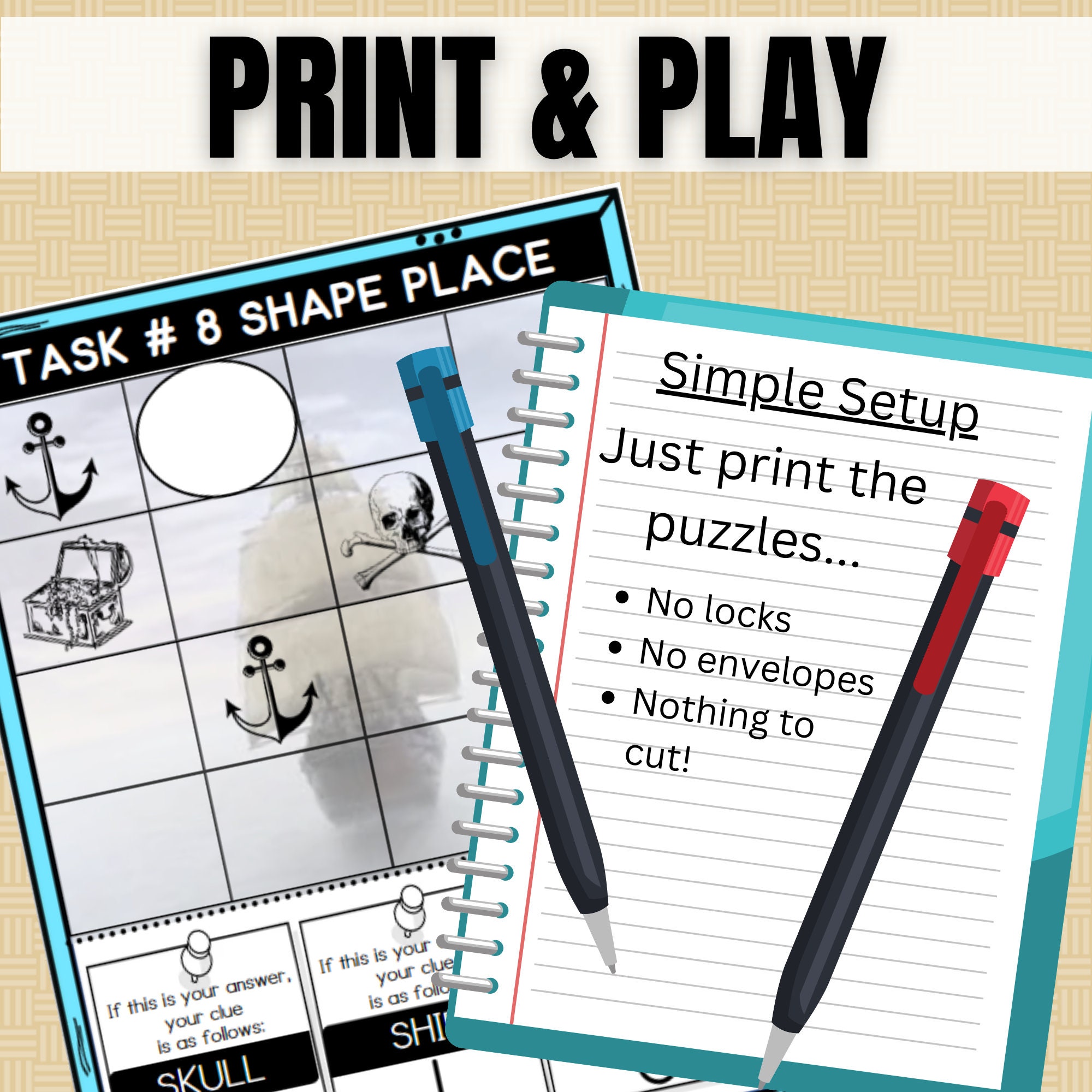 Pirate Ship Escape Room for Kids, Printable Escape Room Kit, Escape ...