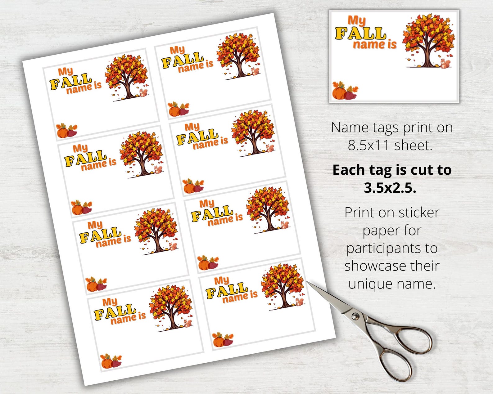 Fall Name Game Printable, What's Your Fall Name Game, Name Generator ...