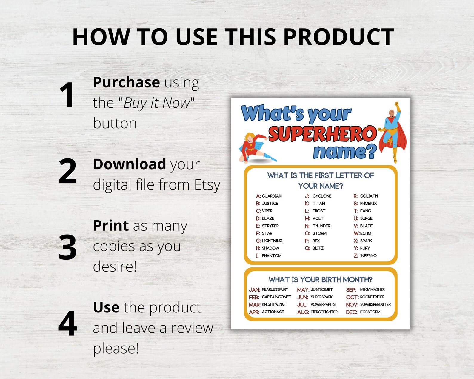 Superhero Name Game Printable, What's Your Superhero Name Game, Name ...