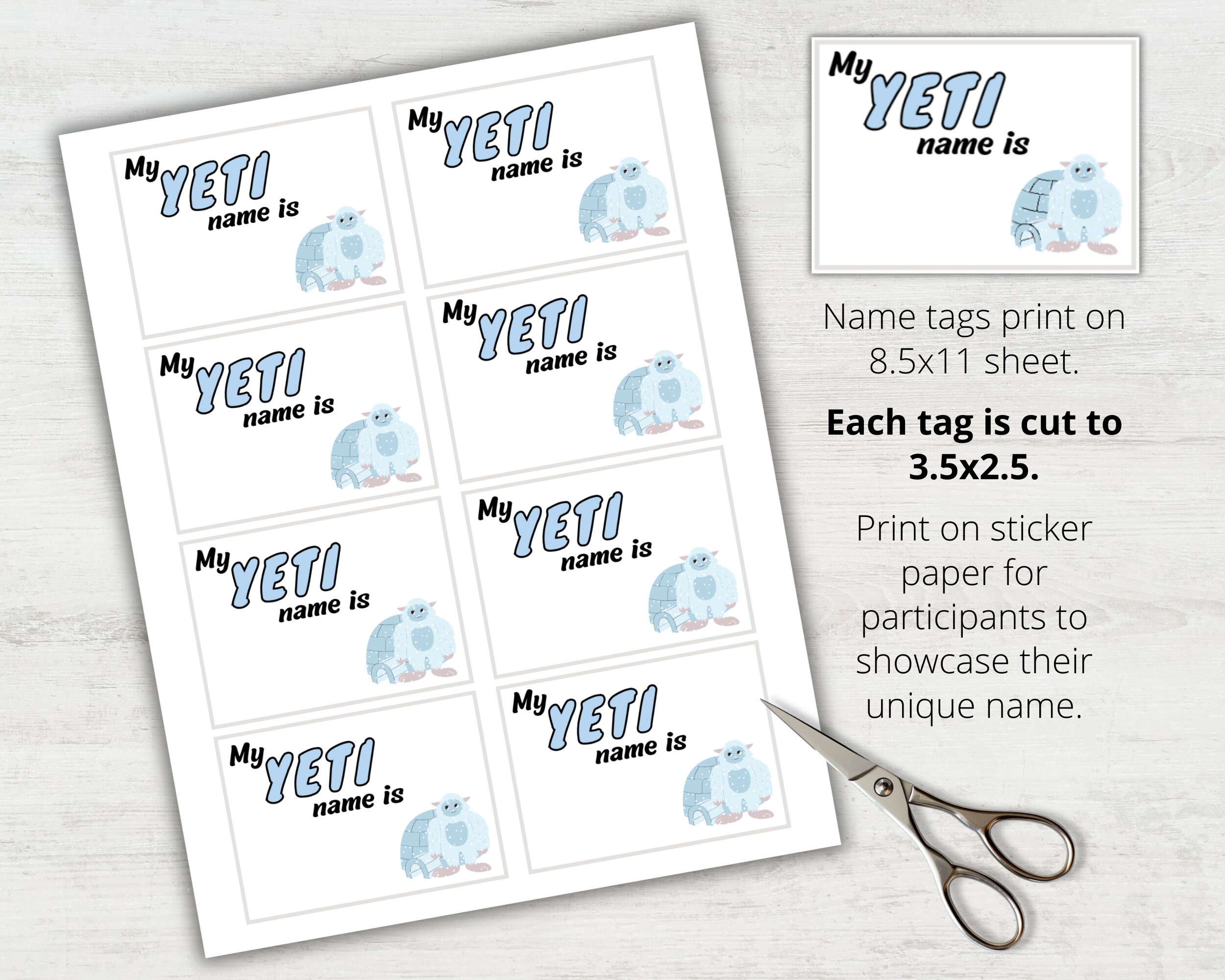 Yeti Name Game Printable, What's Your Yeti Name Game, Name Generator ...
