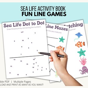 Sea Animals Toddler Activity Book | Printable Worksheets | Kids ...