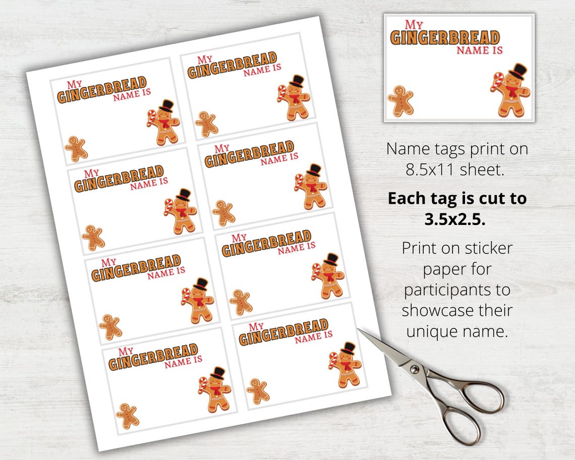 Gingerbread Name Game Printable, What's Your Gingerbread Name Game ...