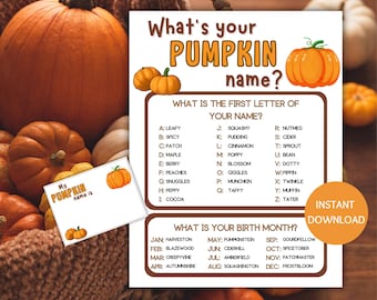 Scarecrow Name Game Printable, What's Your Scarecrow Name Game, Name Generator Game With Name ...