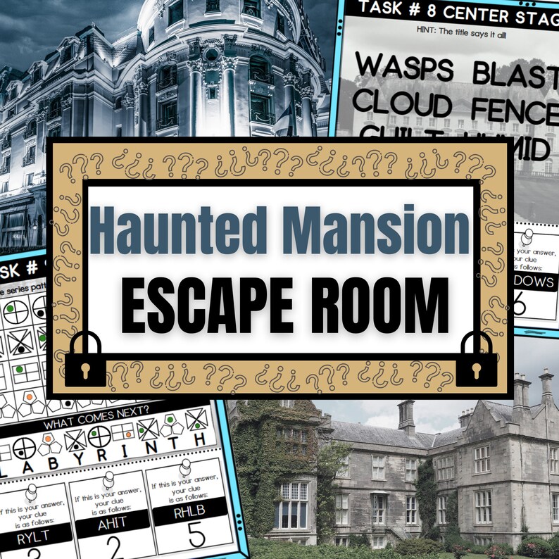 Halloween Escape Room for Kids, Printable Escape Room Kit, Escape Room ...