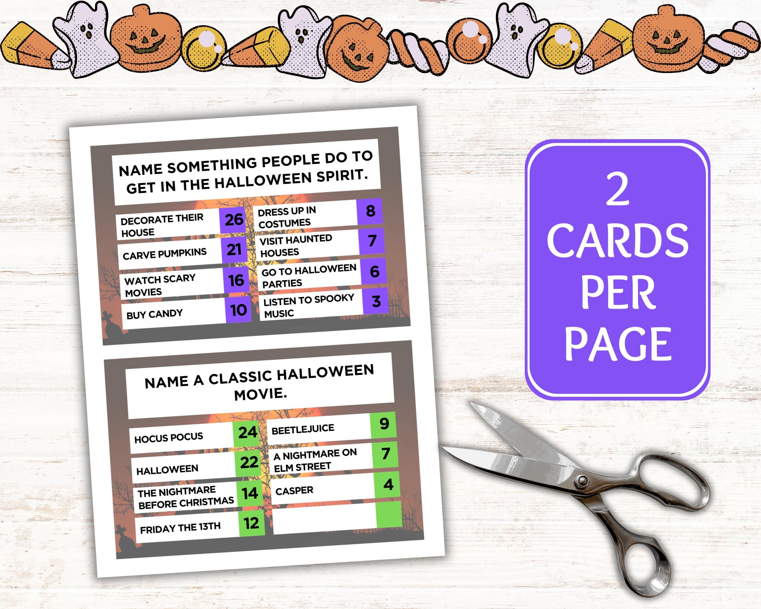 Halloween Friendly Feud Game Show, Halloween Games for Adults ...