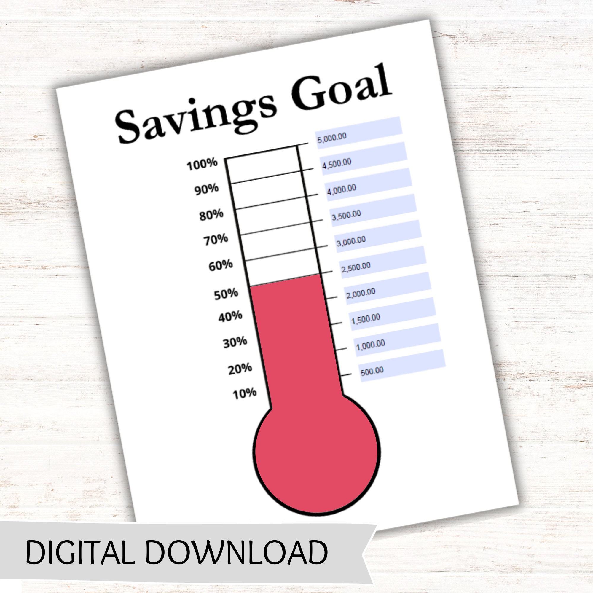 Savings Tracker Printable, Money Savings, Cash Savings, Savings Goal ...