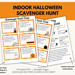 Indoor Halloween Scavenger Hunt | Printable Halloween Treasure Hunt ...