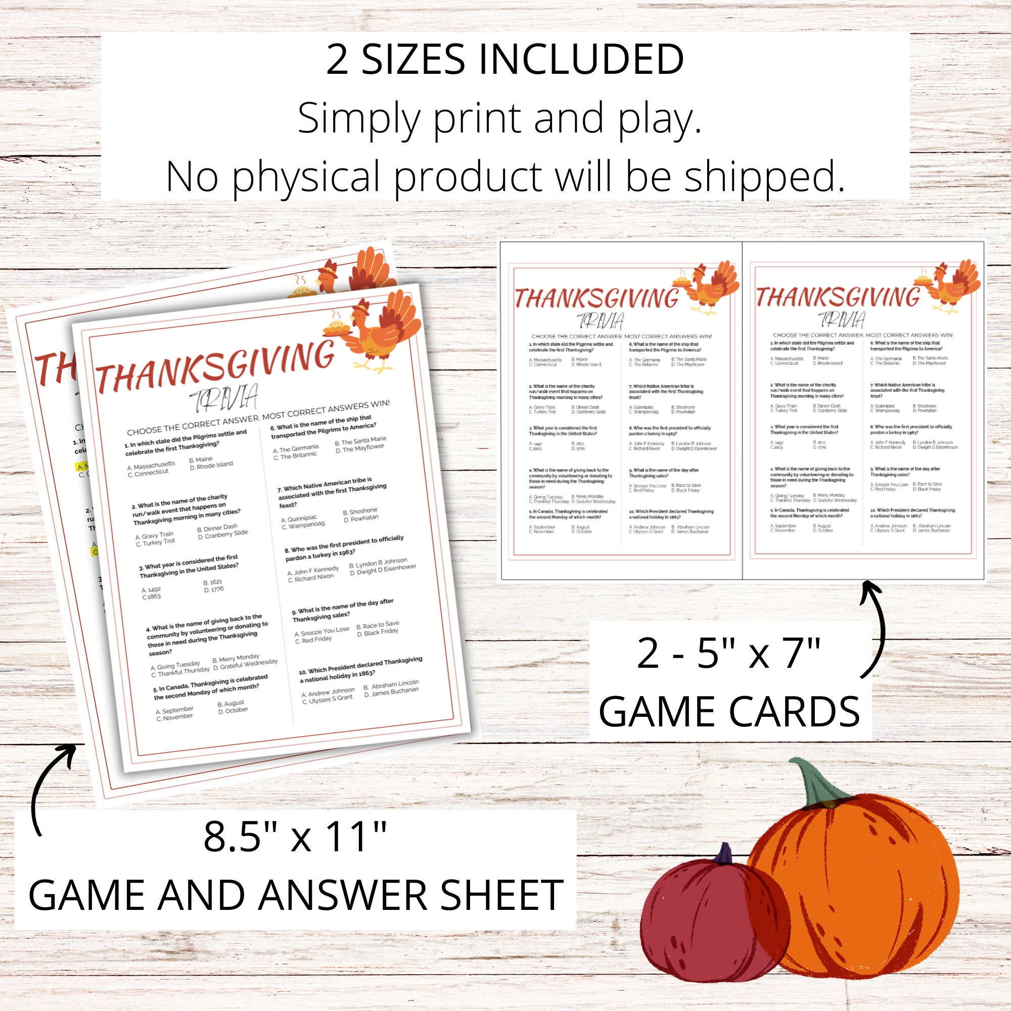 Thanksgiving Trivia Games for Kids, Trivia Questions, Thanksgiving ...