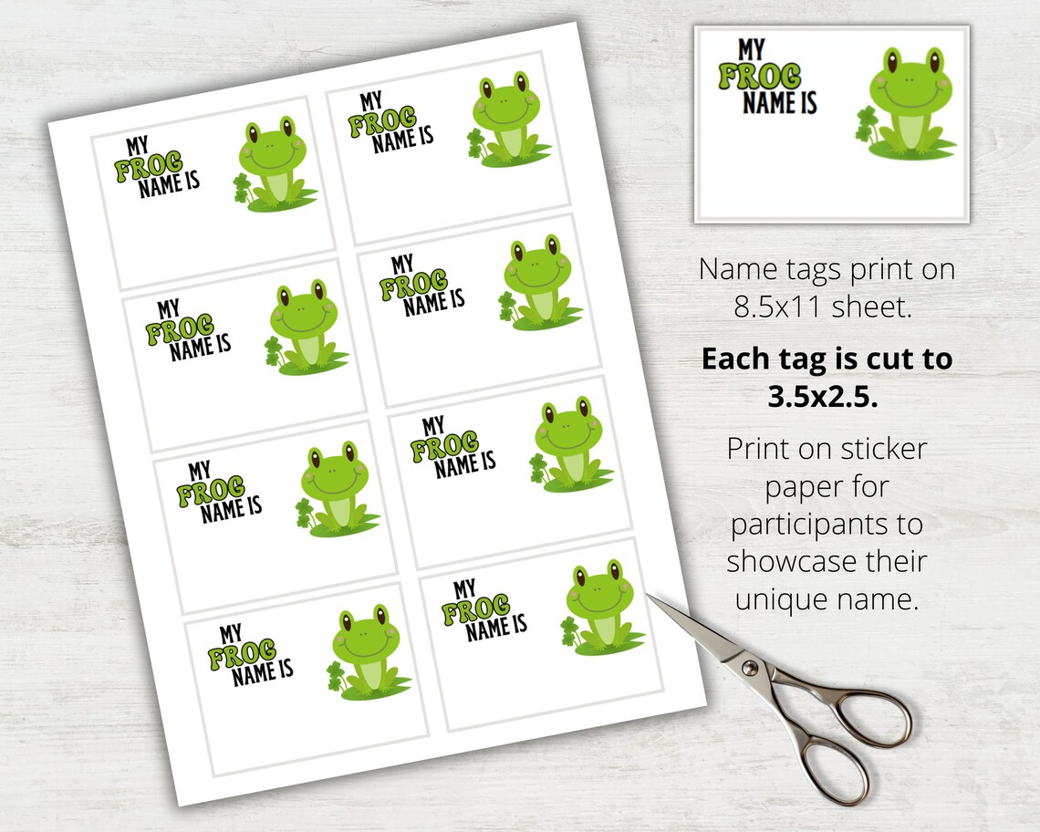 Frog Name Game Printable, What's Your Frog Name Game, Name Generator ...