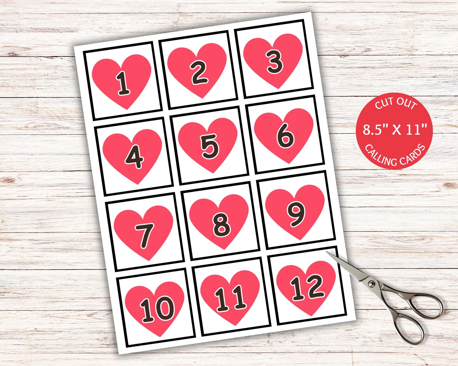 Valentine's Day Cake Walk Numbers, Cake Walk Game, Cake Walk Signs ...