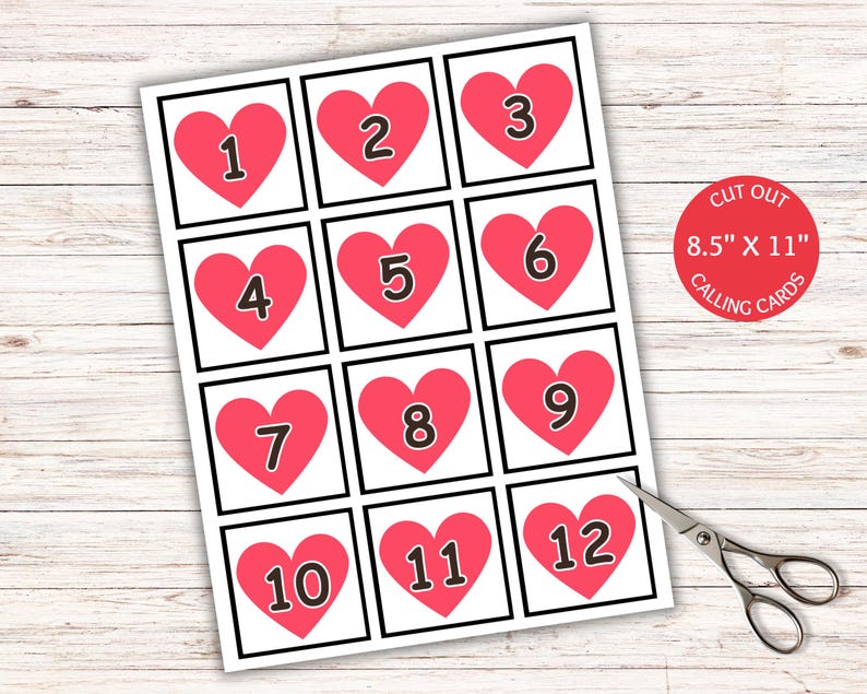 Valentine's Day Cake Walk Numbers, Cake Walk Game, Cake Walk Signs ...