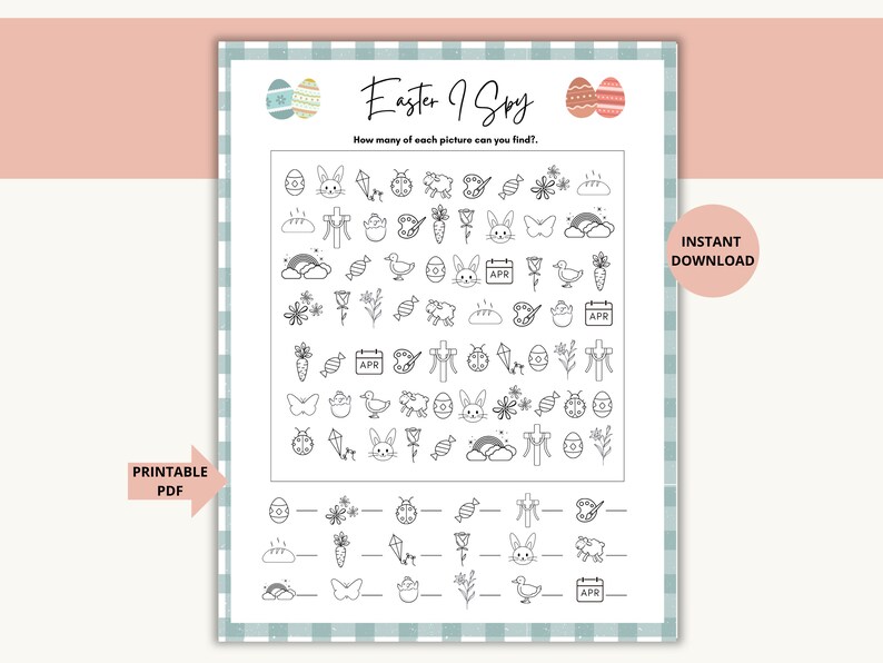 Easter I Spy Game, I Spy Printable, Easter Ideas, Christian Games ...