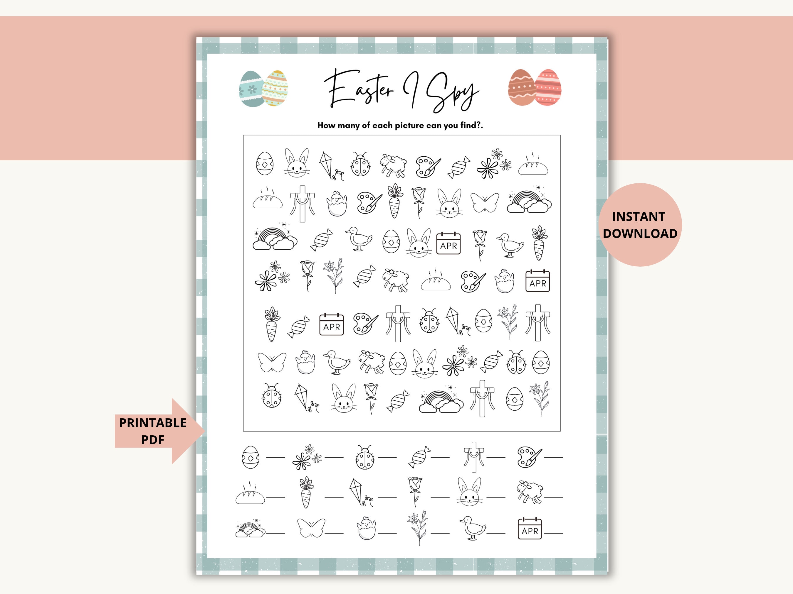 Easter I Spy Game, I Spy Printable, Easter Ideas, Christian Games ...