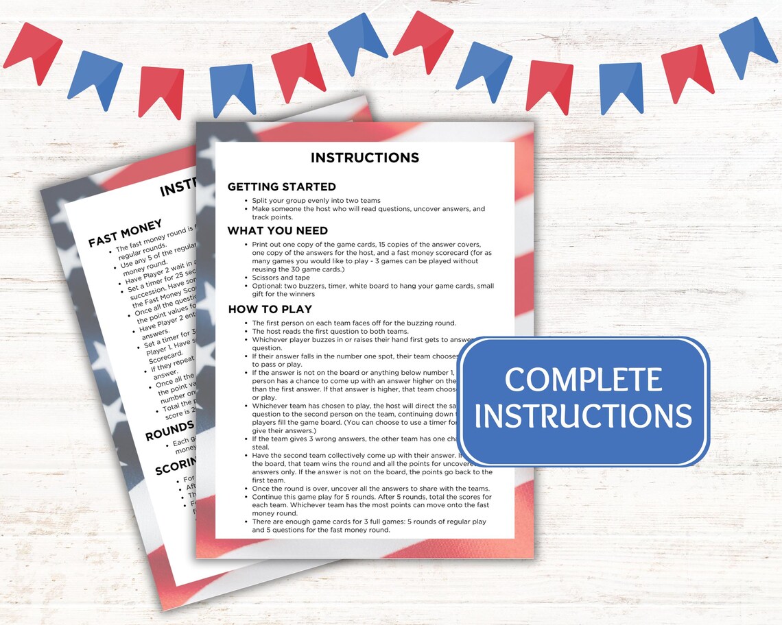 Labor Day Friendly Feud Game Show, Labor Day Games, Labor Day Trivia ...