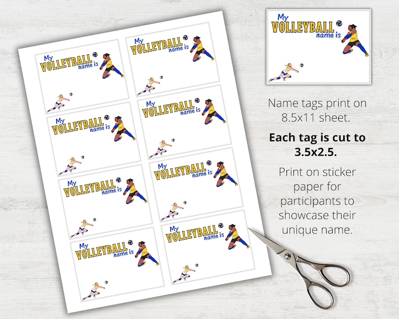 Volleyball Name Game Printable, What's Your Volleyball Name Game, Name ...