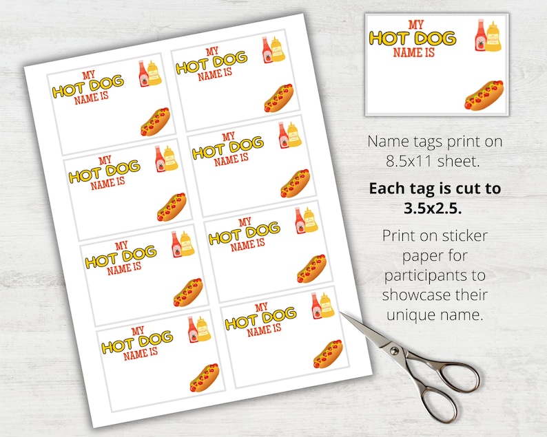 Hot Dog Name Game Printable, What's Your Hot Dog Name Game, Name ...