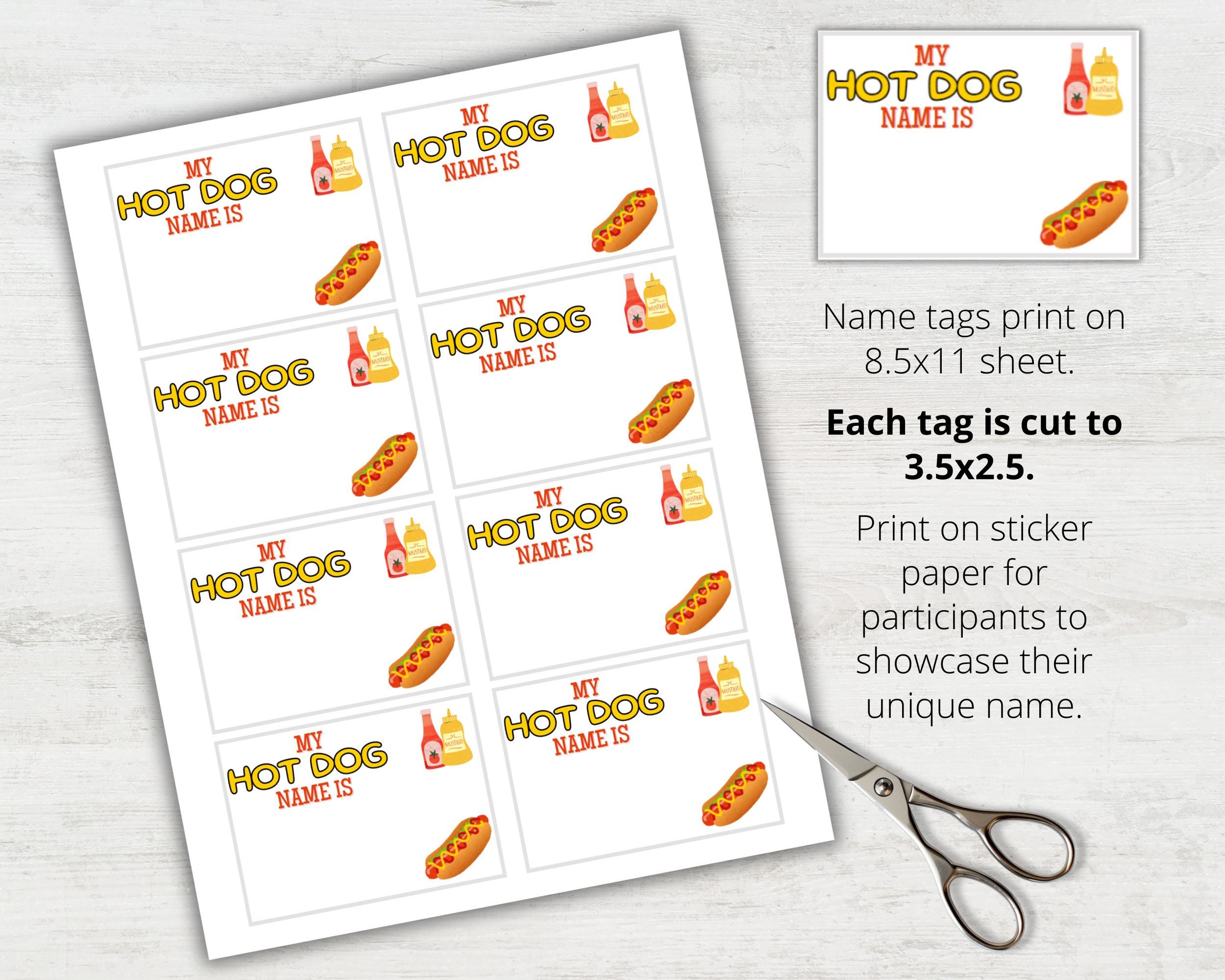 Hot Dog Name Game Printable, What's Your Hot Dog Name Game, Name ...
