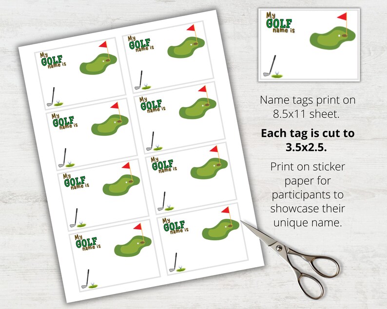 Golf Name Game Printable, What's Your Golf Name Game, Name Generator ...