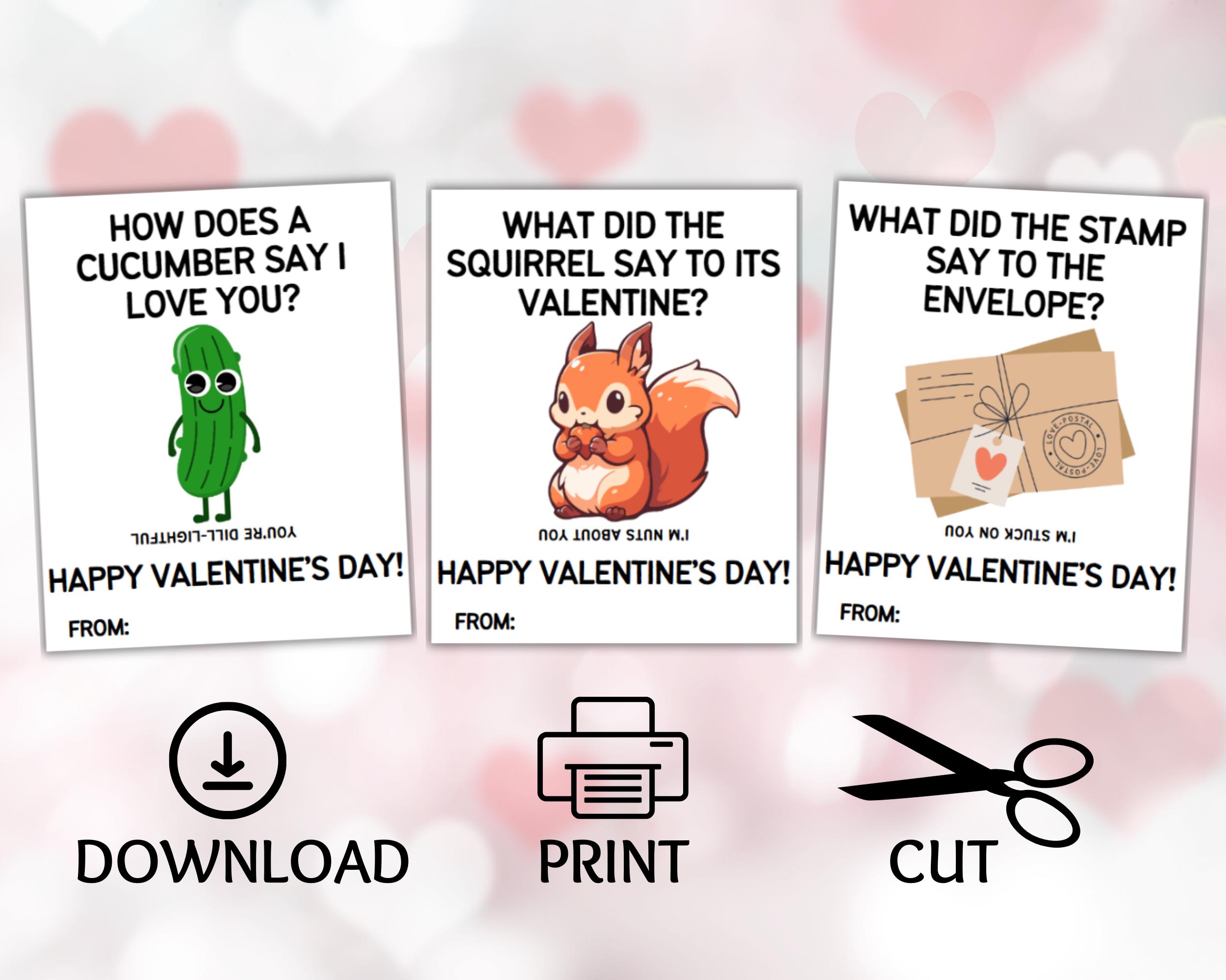 Joke Valentine Cards, Funny Valentine Card, Classroom Valentine Day ...