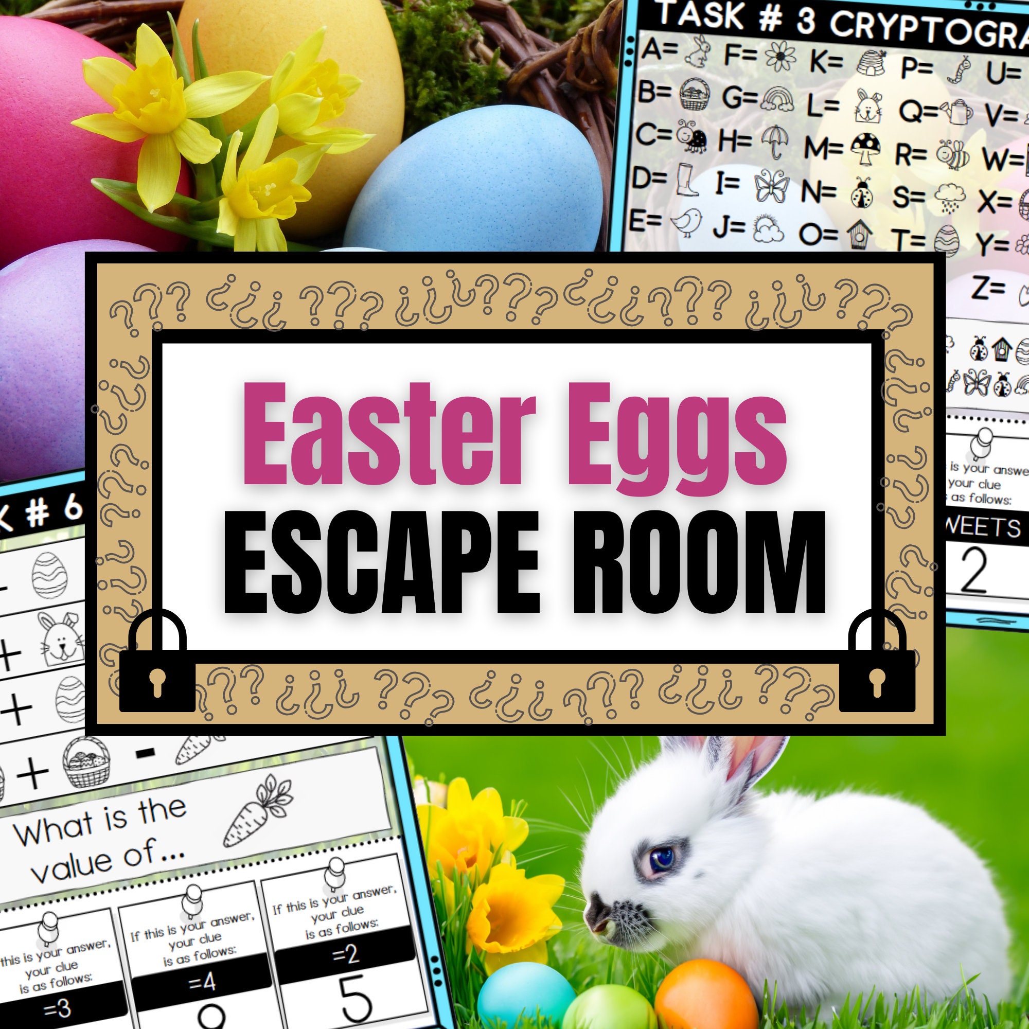 Easter Egg Escape Room for Kids, Printable Escape Room Kit, Escape Room at Home, Easter Game ...