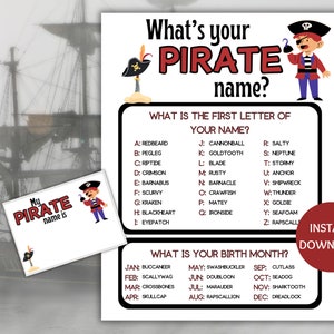Pirate Name Generator for Kids - Etsy