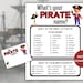 Pirate Name Game Printable, What's Your Pirate Name Game, Name ...
