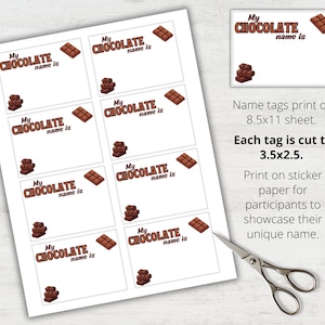 Chocolate Name Game Printable, What's Your Chocolate Name Game, Name ...