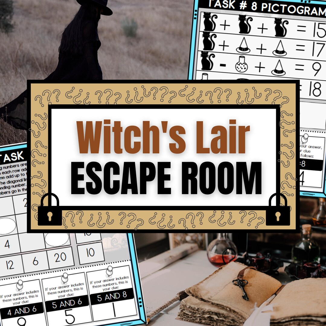 Printable Escape Room for Kids, Halloween Escape Room Kit, Escape Room ...