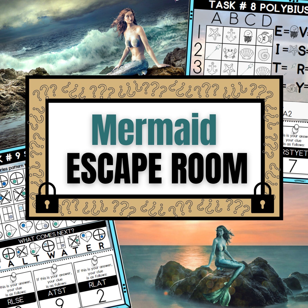 Mermaid Escape Room for Kids, Printable Escape Room Kit, Escape Room at ...