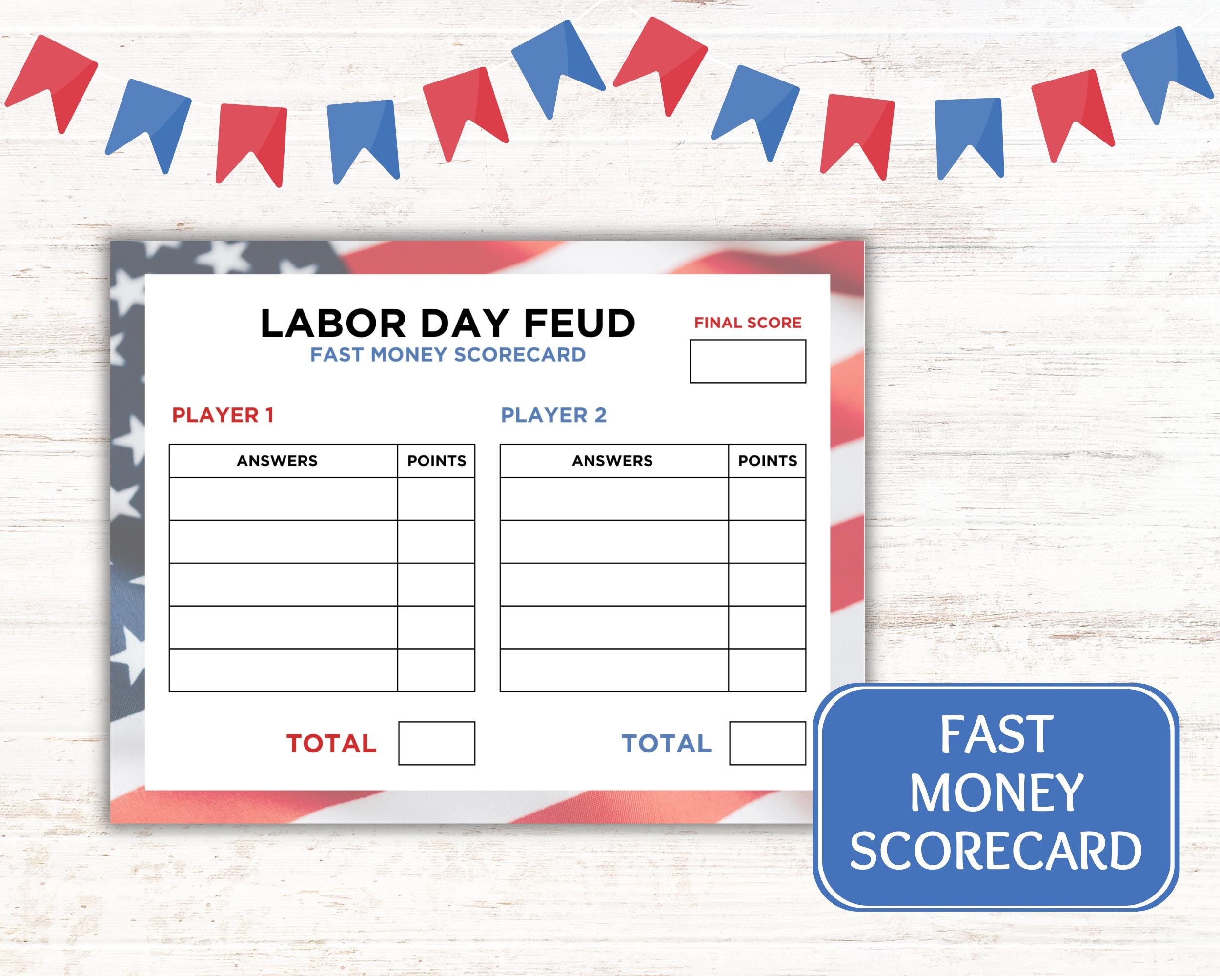 Labor Day Friendly Feud Game Show, Labor Day Games, Labor Day Trivia ...