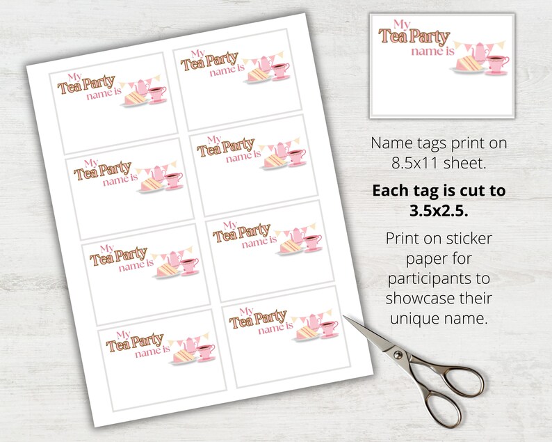 Tea Party Name Game Printable, What's Your Tea Party Name Game, Name ...
