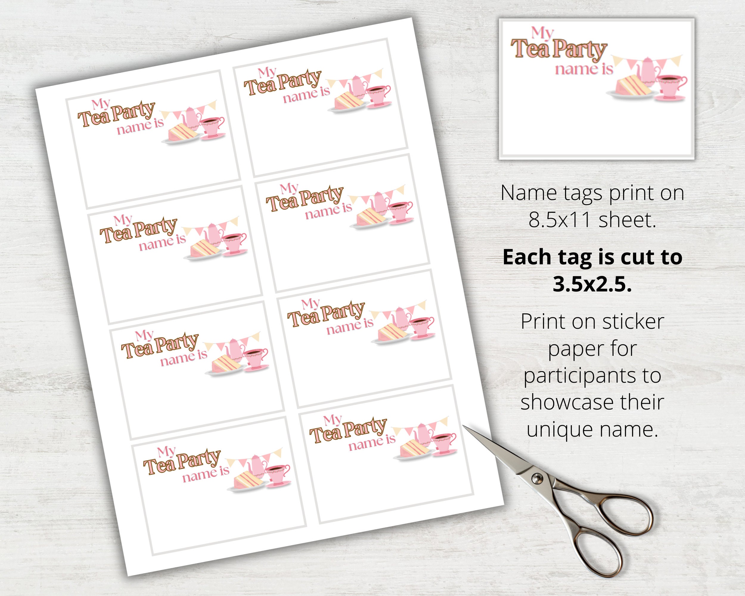 Tea Party Name Game Printable, What's Your Tea Party Name Game, Name ...