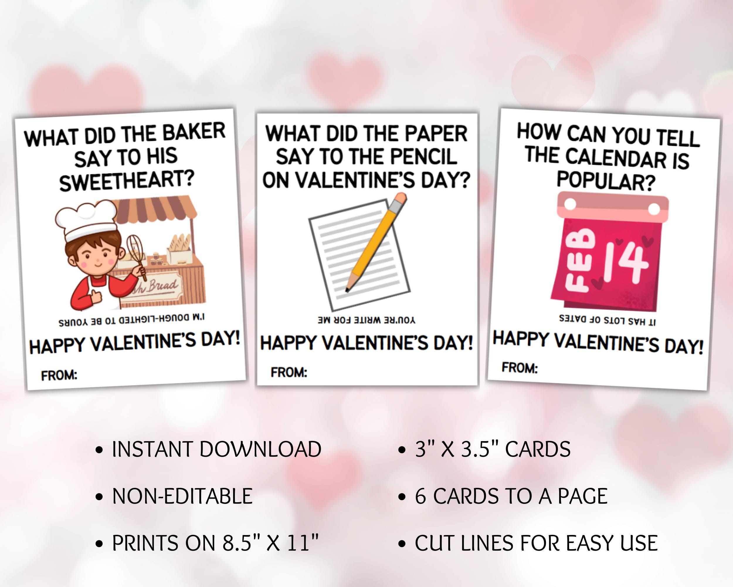 Joke Valentine Cards, Funny Valentine Card, Classroom Valentine Day ...
