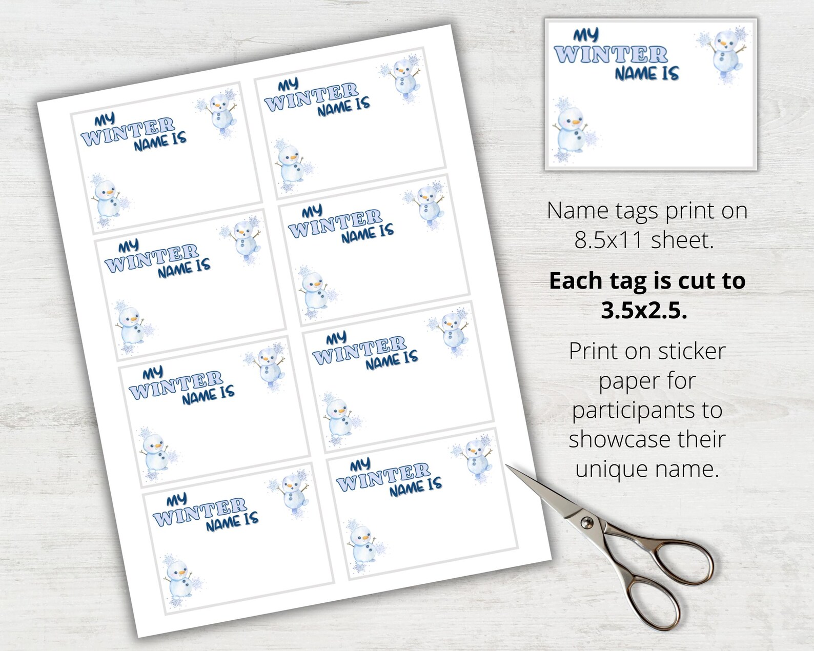 Winter Name Game Printable, What's Your Winter Name Game, Name ...