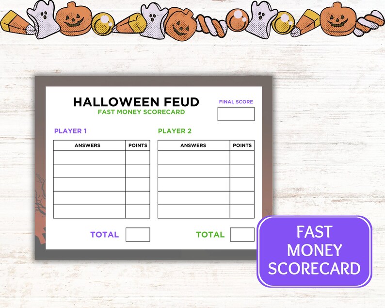 Halloween Friendly Feud Game Show, Halloween Games for Adults ...