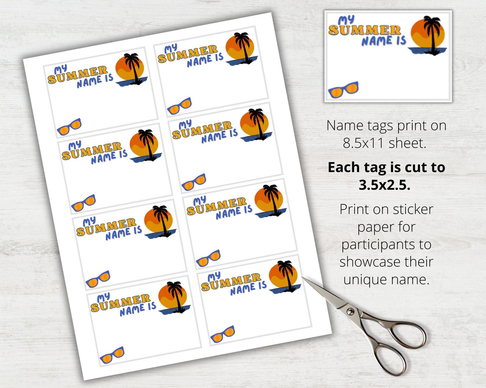 Summer Name Game Printable, What's Your Summer Name Game, Name ...