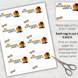 Summer Name Game Printable, What's Your Summer Name Game, Name ...