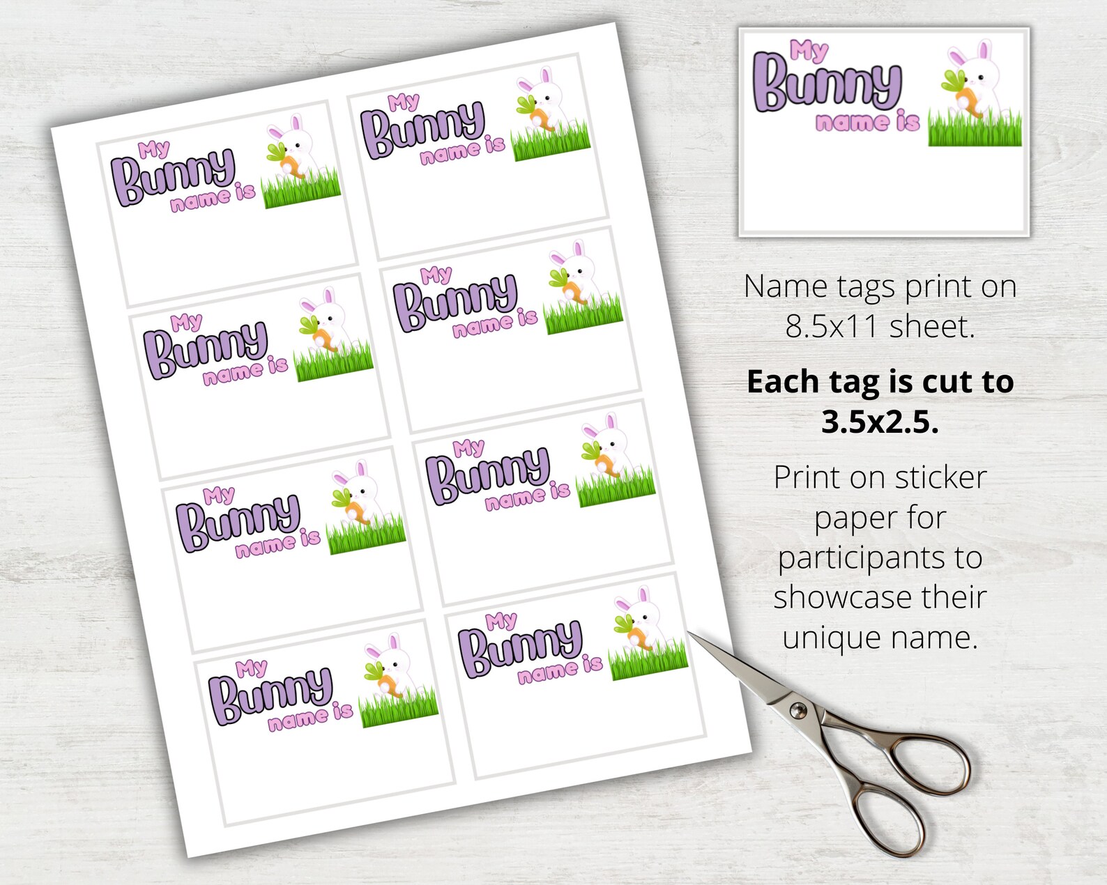 Bunny Name Game Printable, What's Your Bunny Name Game, Name Generator ...