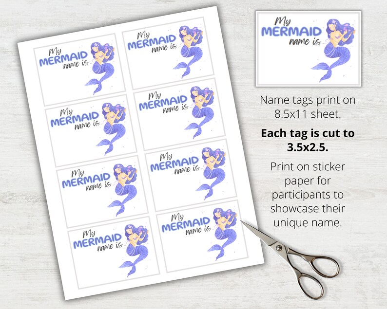 Mermaid Name Game Printable, What's Your Mermaid Name Game, Name ...