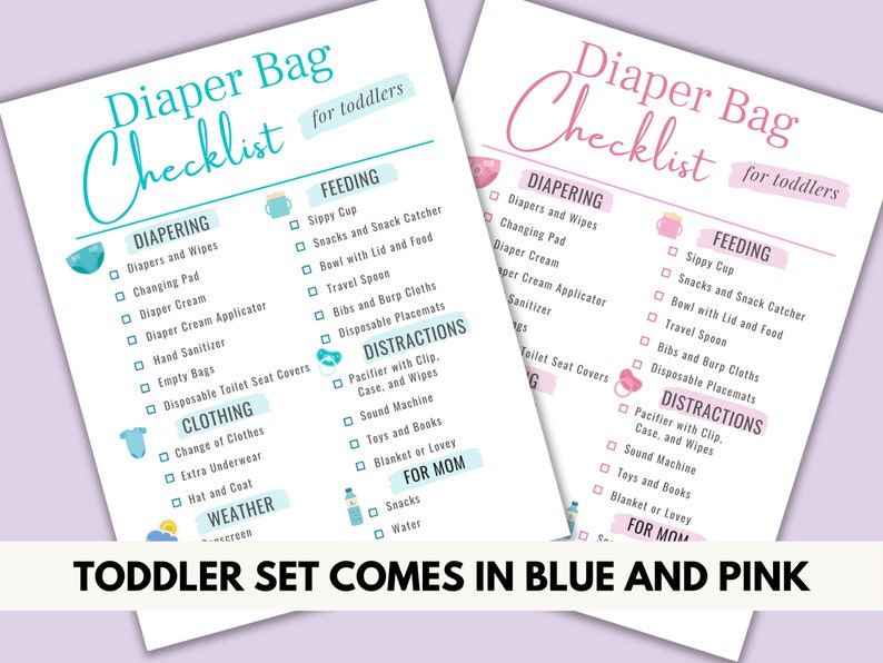 Diaper Bag Checklist for Newborn and Toddler, Diaper Bag Essentials ...