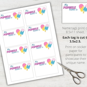 Popsicle Name Game Printable, What's Your Popsicle Name Game, Name ...