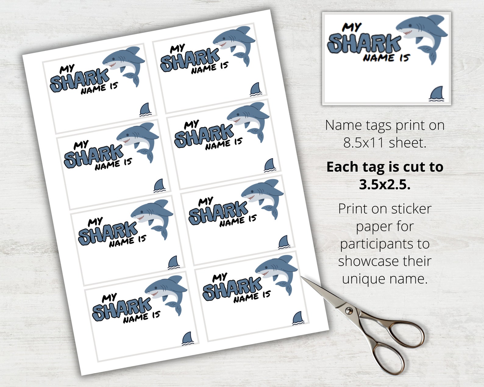 Shark Name Game Printable, What's Your Shark Name Game, Name Generator ...