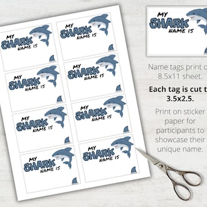 Shark Name Game Printable, What's Your Shark Name Game, Name Generator ...