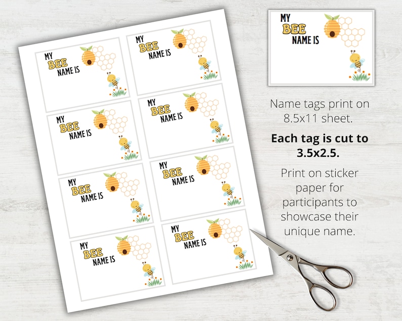 Bee Name Game Printable, What's Your Bee Name Game, Name Generator Game ...