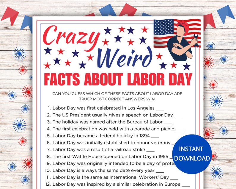 Labor Day Trivia, Labor Day Games for Kids, Trivia Questions, Family ...