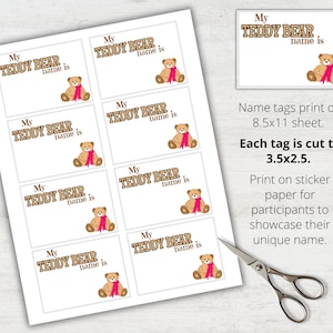 Teddy Bear Name Game Printable, What's Your Teddy Bear Name Game, Name ...